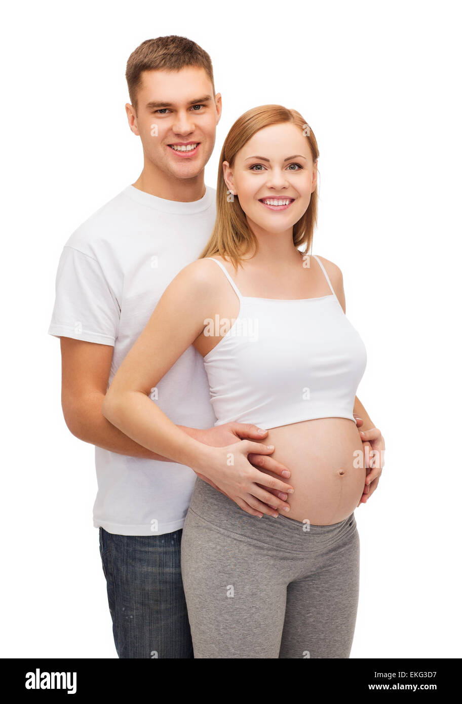 happy young family expecting child Stock Photo - Alamy