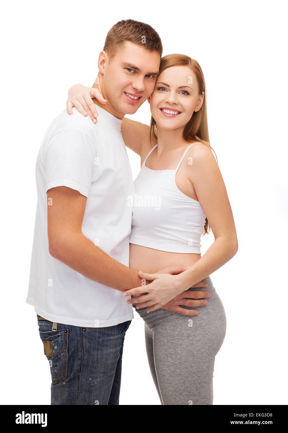happy young family expecting child Stock Photo - Alamy