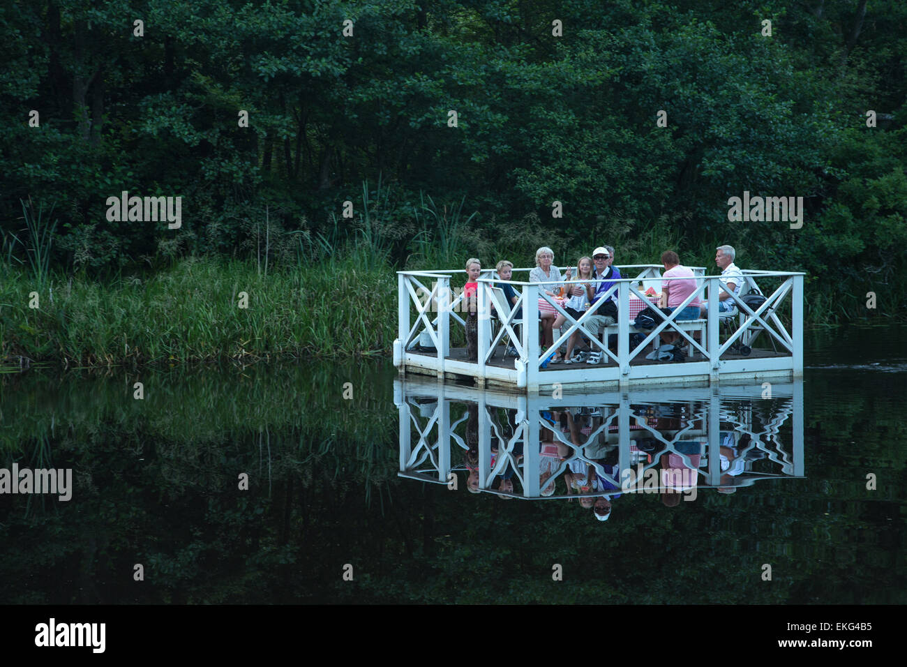 People on a raft Stock Photo - Alamy