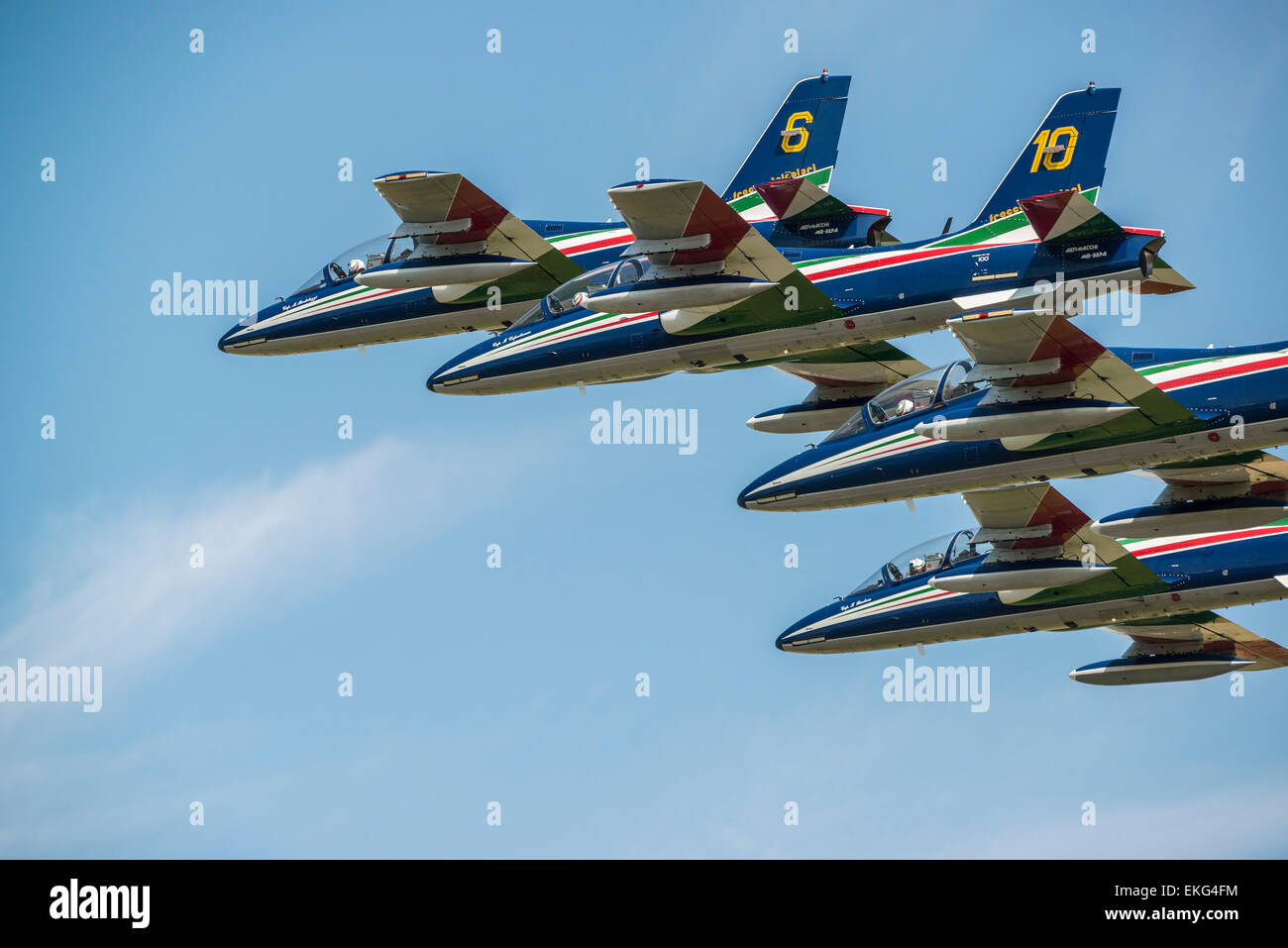 Italian Air Force Frecce Tricolori Display Team RIAT 2014 - Aermacchi ...