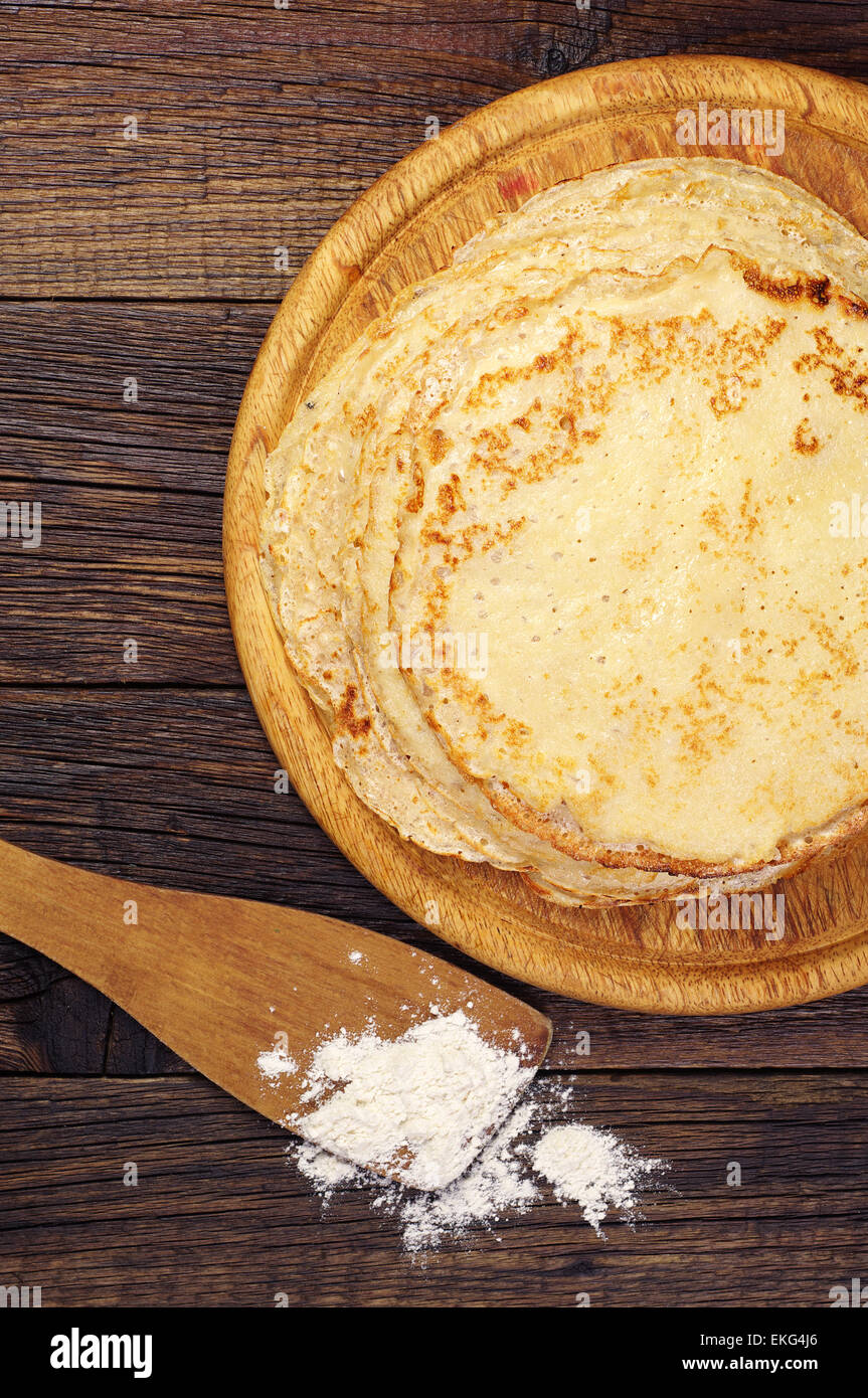 Fried pancakes on old hi-res stock photography and images - Alamy