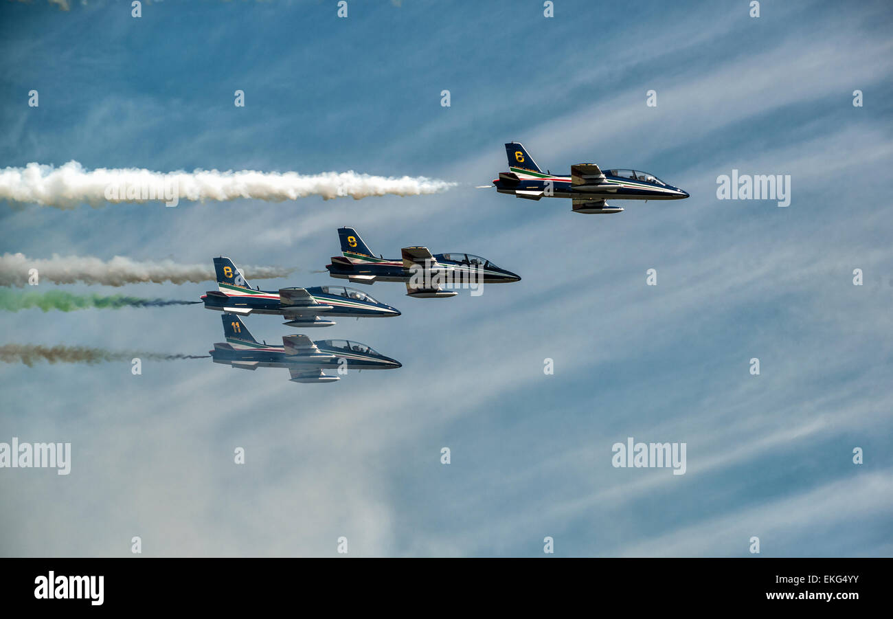 Italian Air Force Frecce Tricolori Display Team RIAT 2014 - Aermacchi ...
