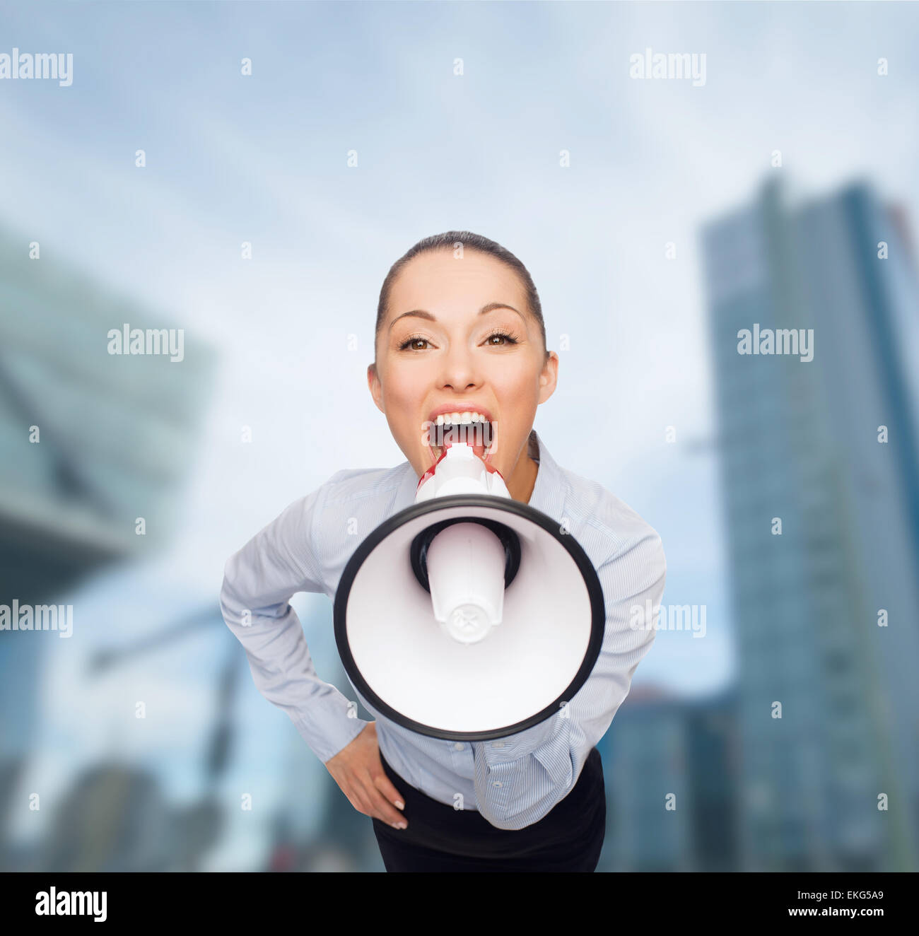 Screaming megaphone hi-res stock photography and images - Alamy