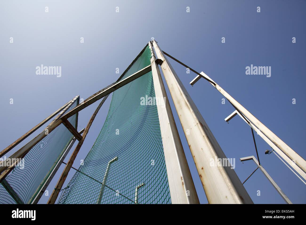 wide angle view of an athletics hammer throwing circle Stock Photo - Alamy