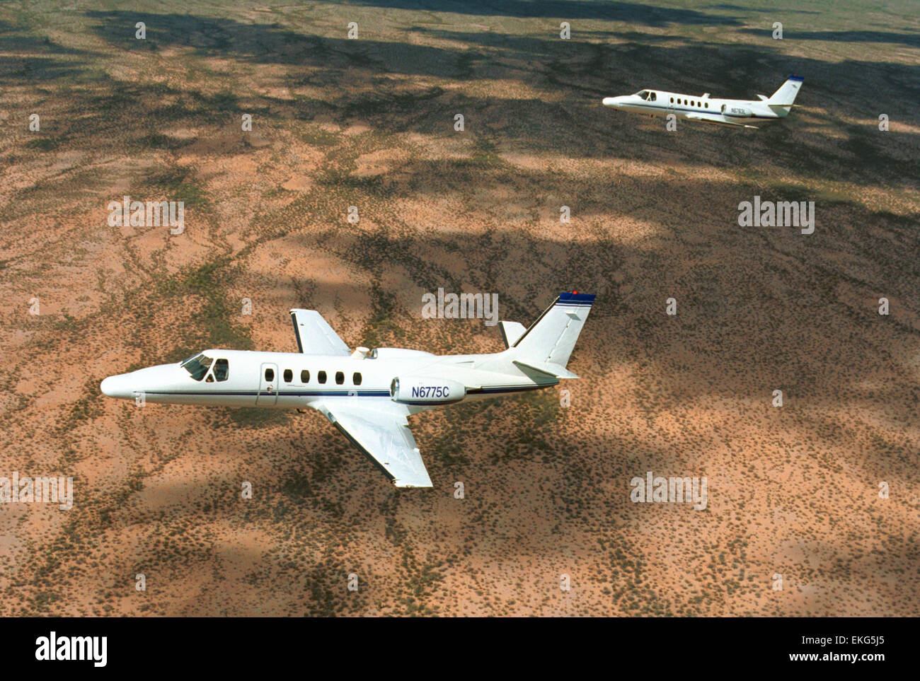 Two U.S. Customs and Border Protection Citation aircraft patrol the ...