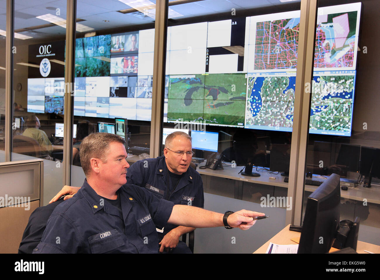 The CBP Operations Room in Detroit uses advanced technology, including ...
