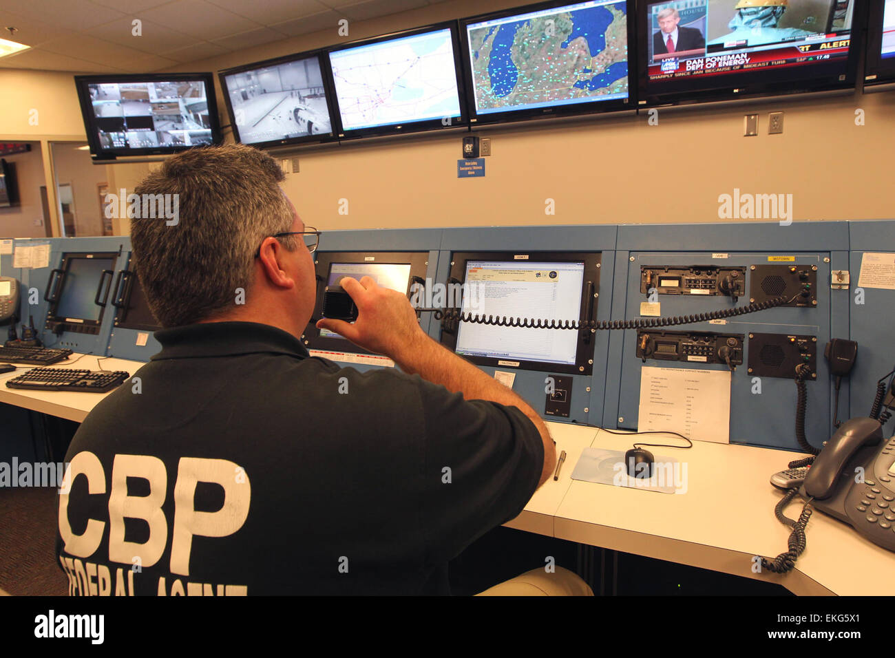 This aerial footage captures CBP's operations along the northern border at Detroit, showcasing ...