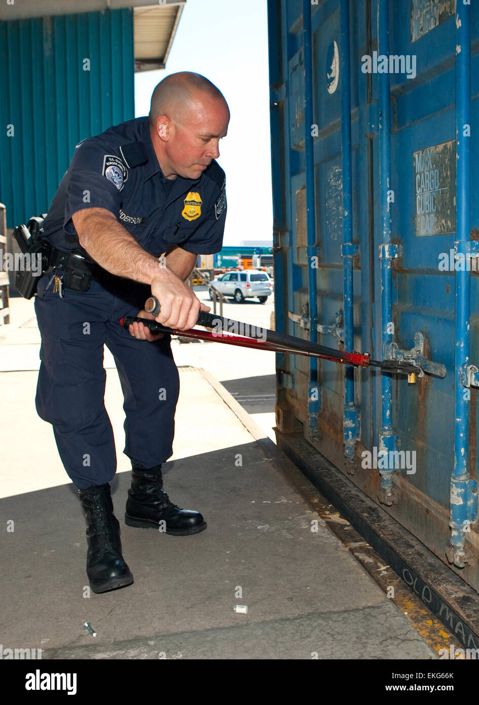 At the Newark Seaport, a U.S. Customs and Border Protection (CBP ...