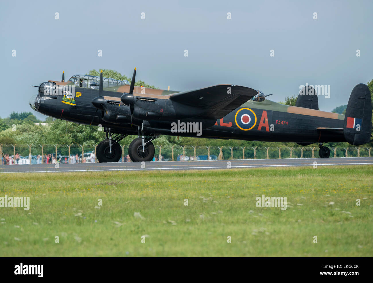 RAF Battle of Britain Lancaster bomber at RIAT 2014 Stock Photo - Alamy