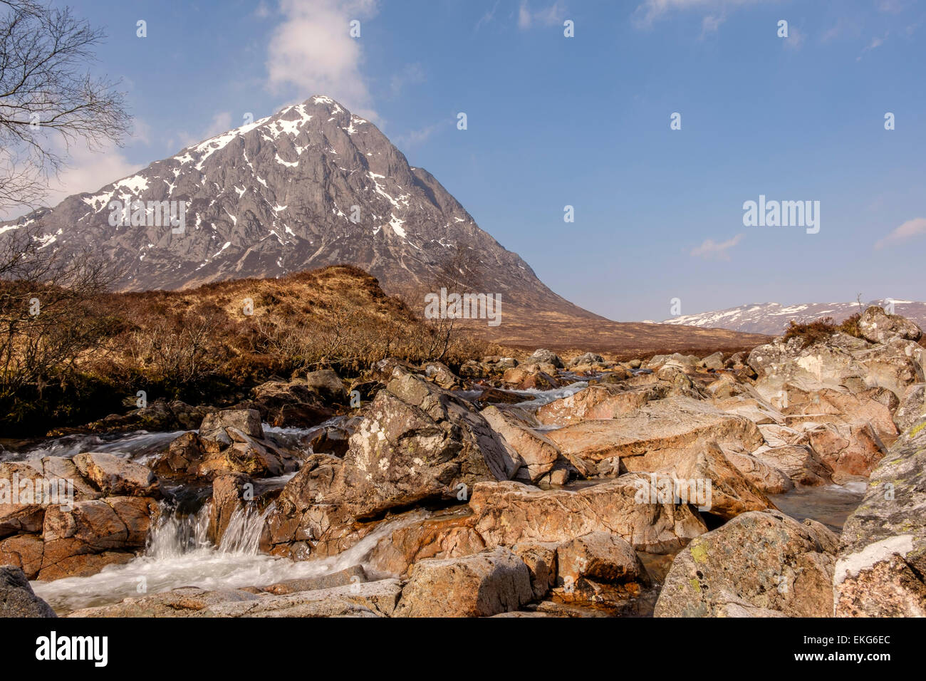 Buachaille Etive Mor, River Etive, Glencoe, Scotland, UK Stock Photo ...