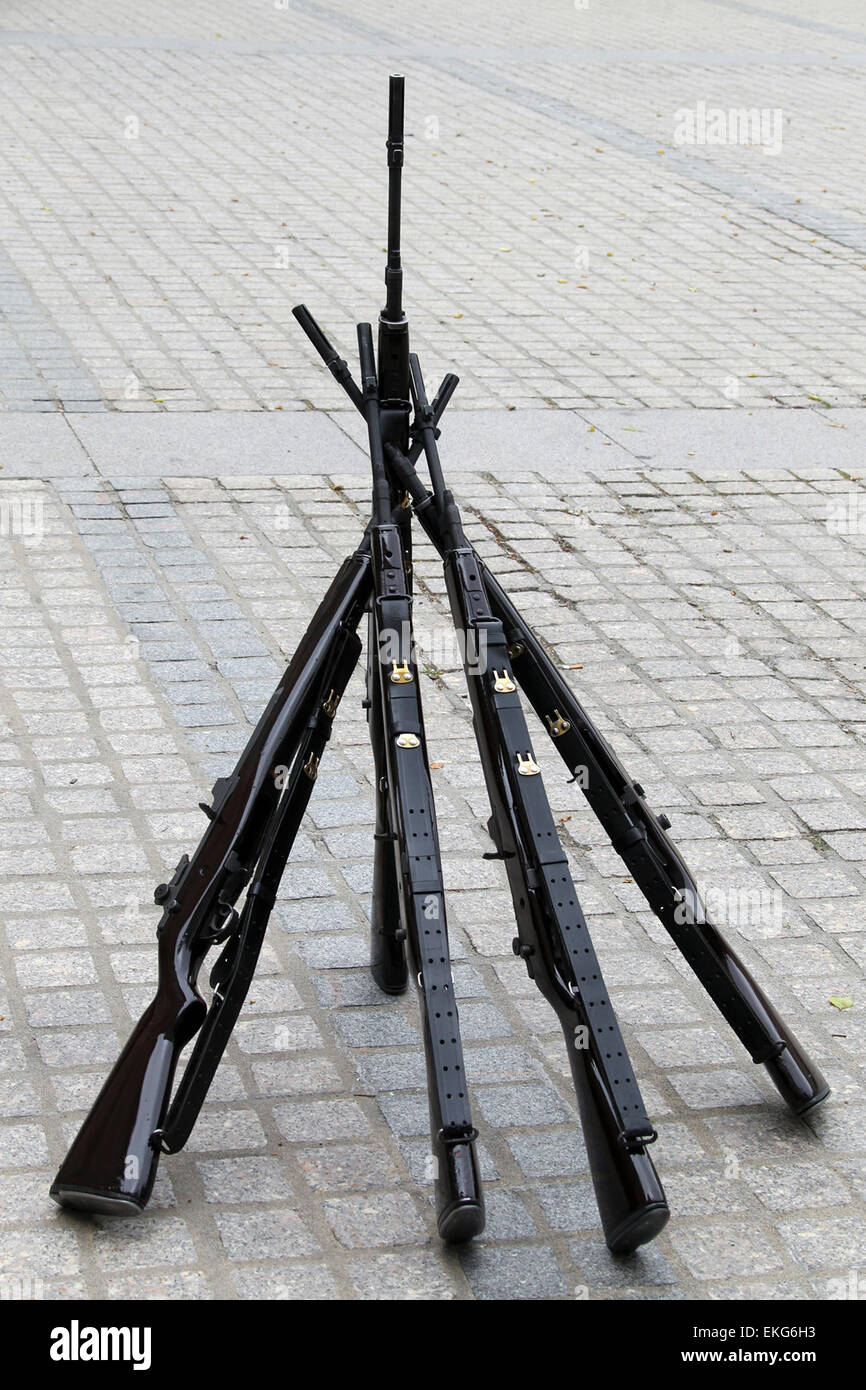 Stacked rifles hi-res stock photography and images - Alamy