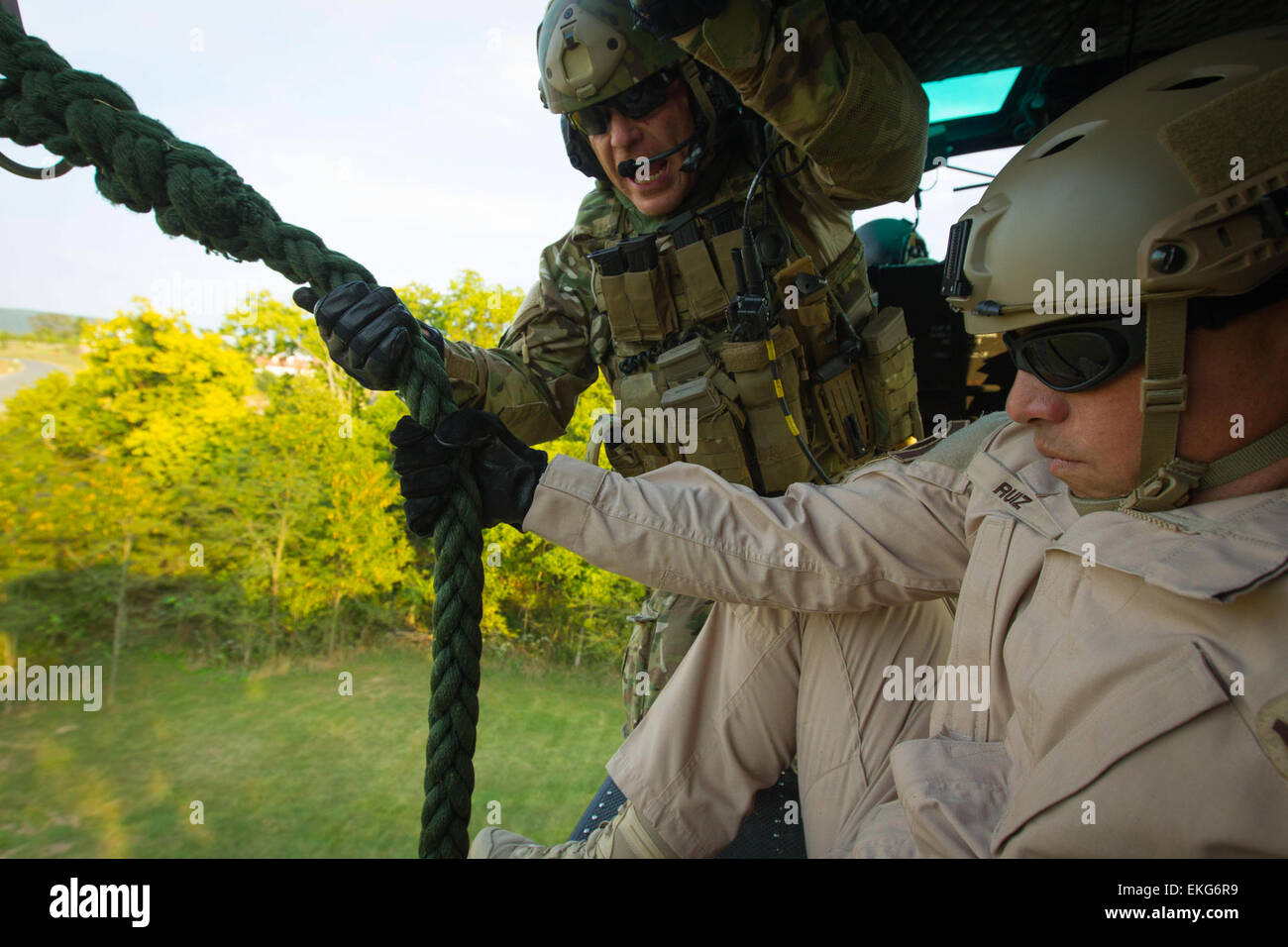 CBP's Quick Reaction Force conducts fast roping exercises at the ...