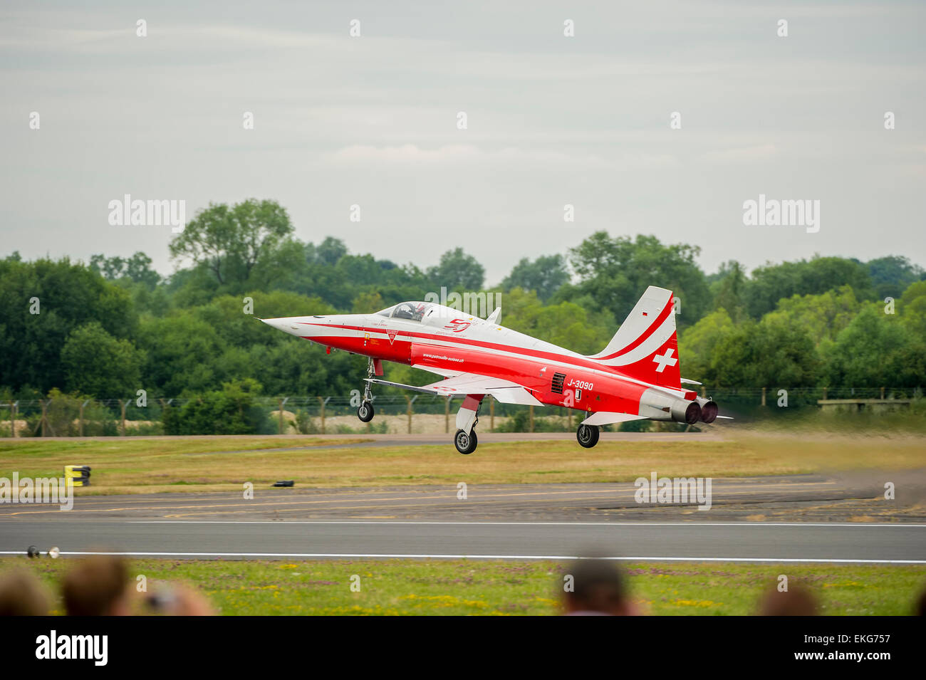 Swiss Air Force F5E Northrop Tiger of the Patrouille Suisse aerobatic ...