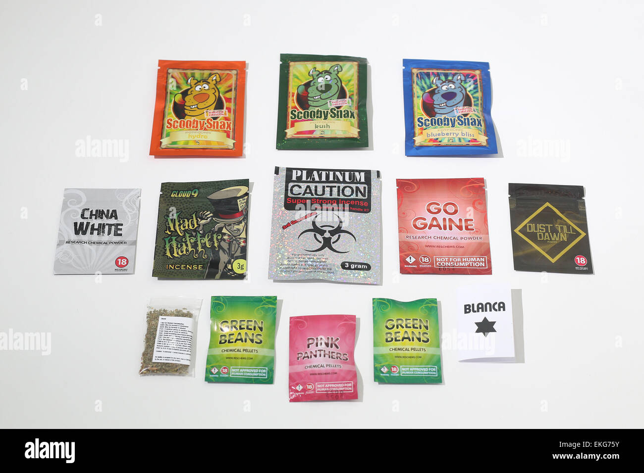 Selection So Called Legal Highs Including High Resolution Stock ...