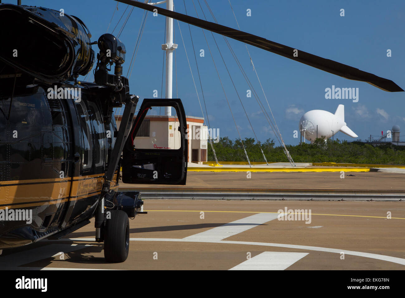 On July 23, 2014, a Black Hawk helicopter was seen parked at a landing ...