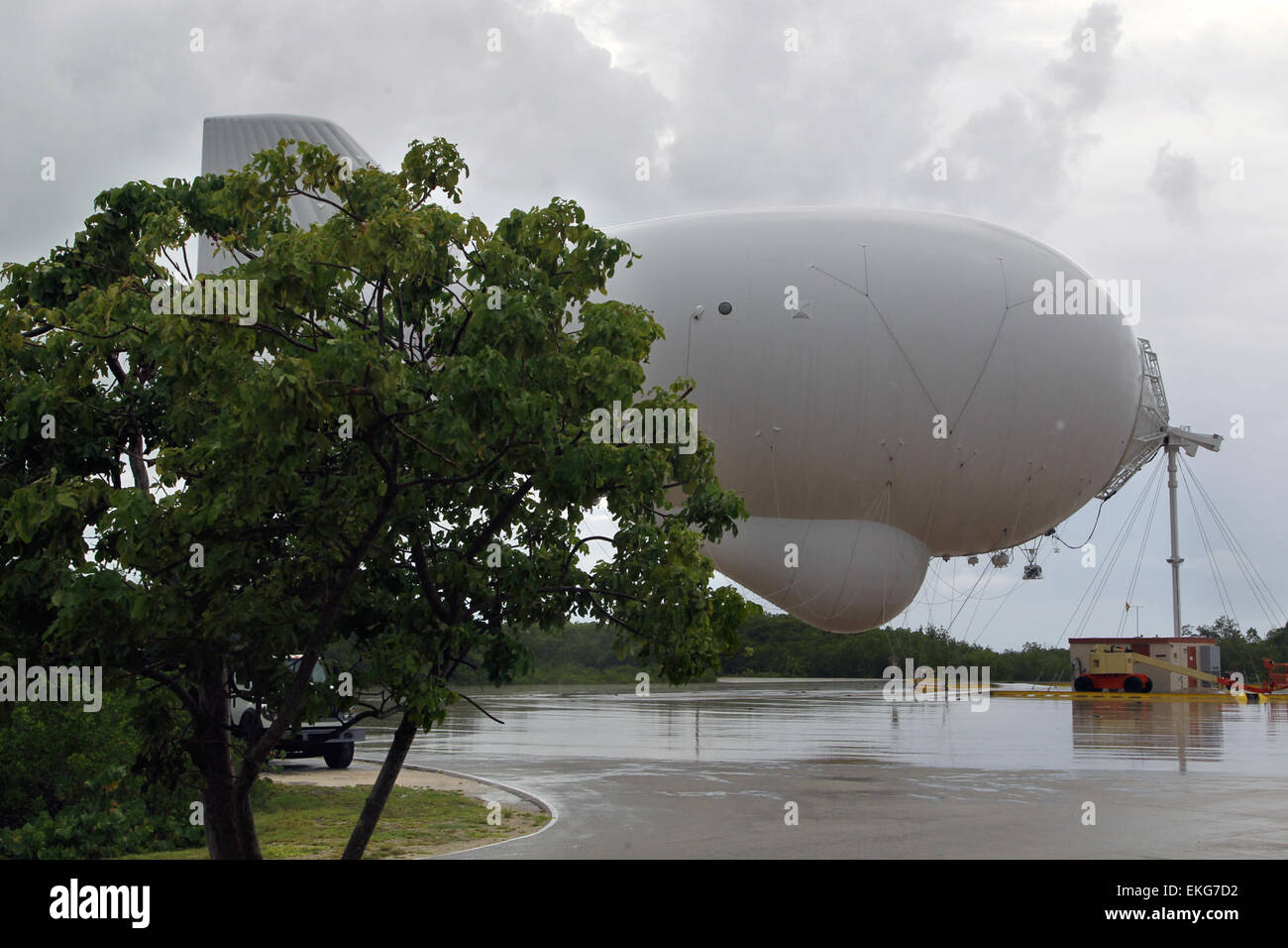 The Tethered Aerostat Radar System (TARS) was deployed in Cudjoe Key ...