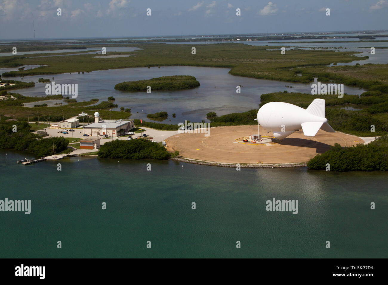 CBP's Tethered Aerostat Radar System (TARS) is deployed in Cudjoe Key ...