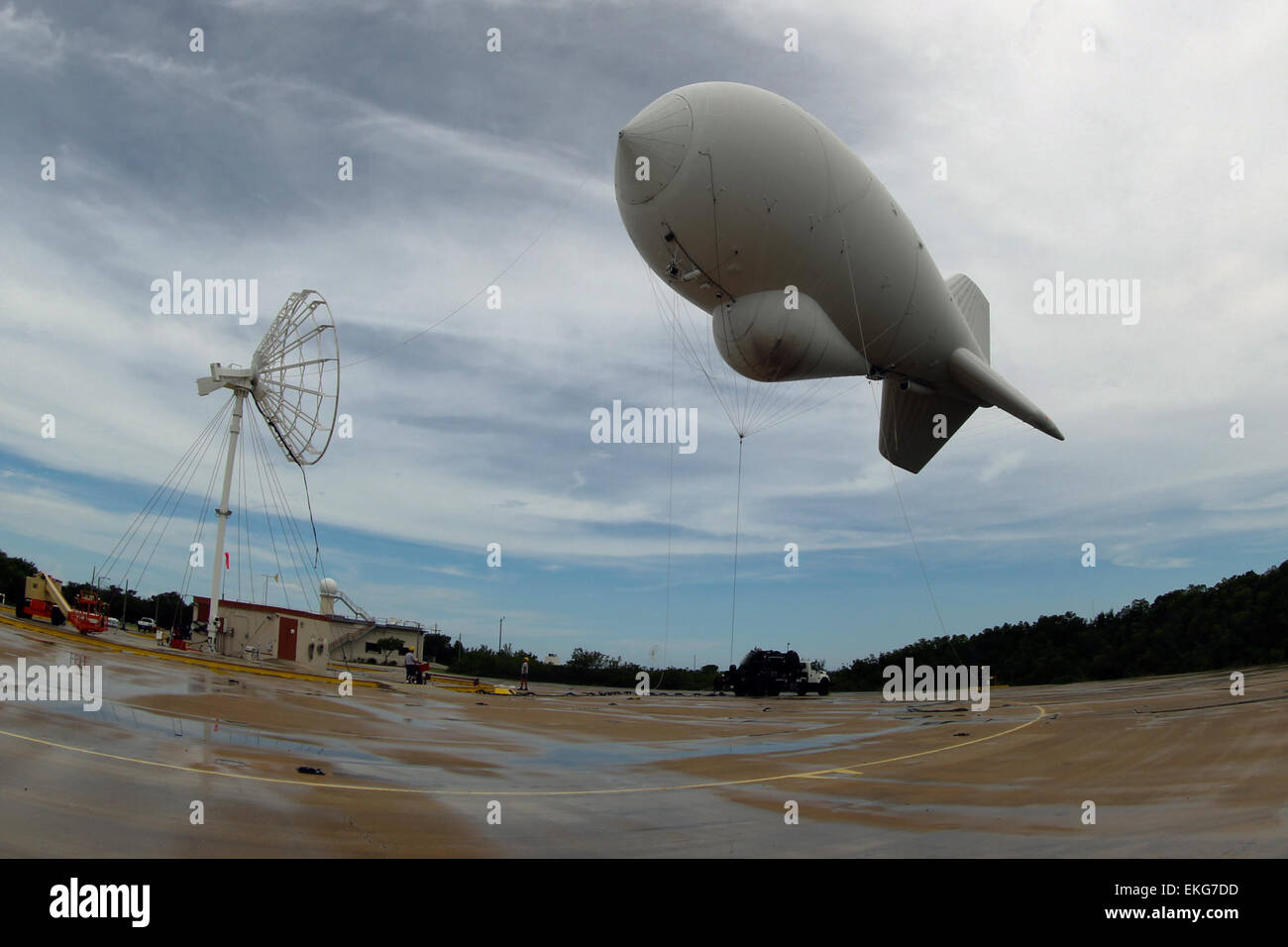 The Tethered Aerostat Radar System (TARS) at Cudjoe Key, Florida ...