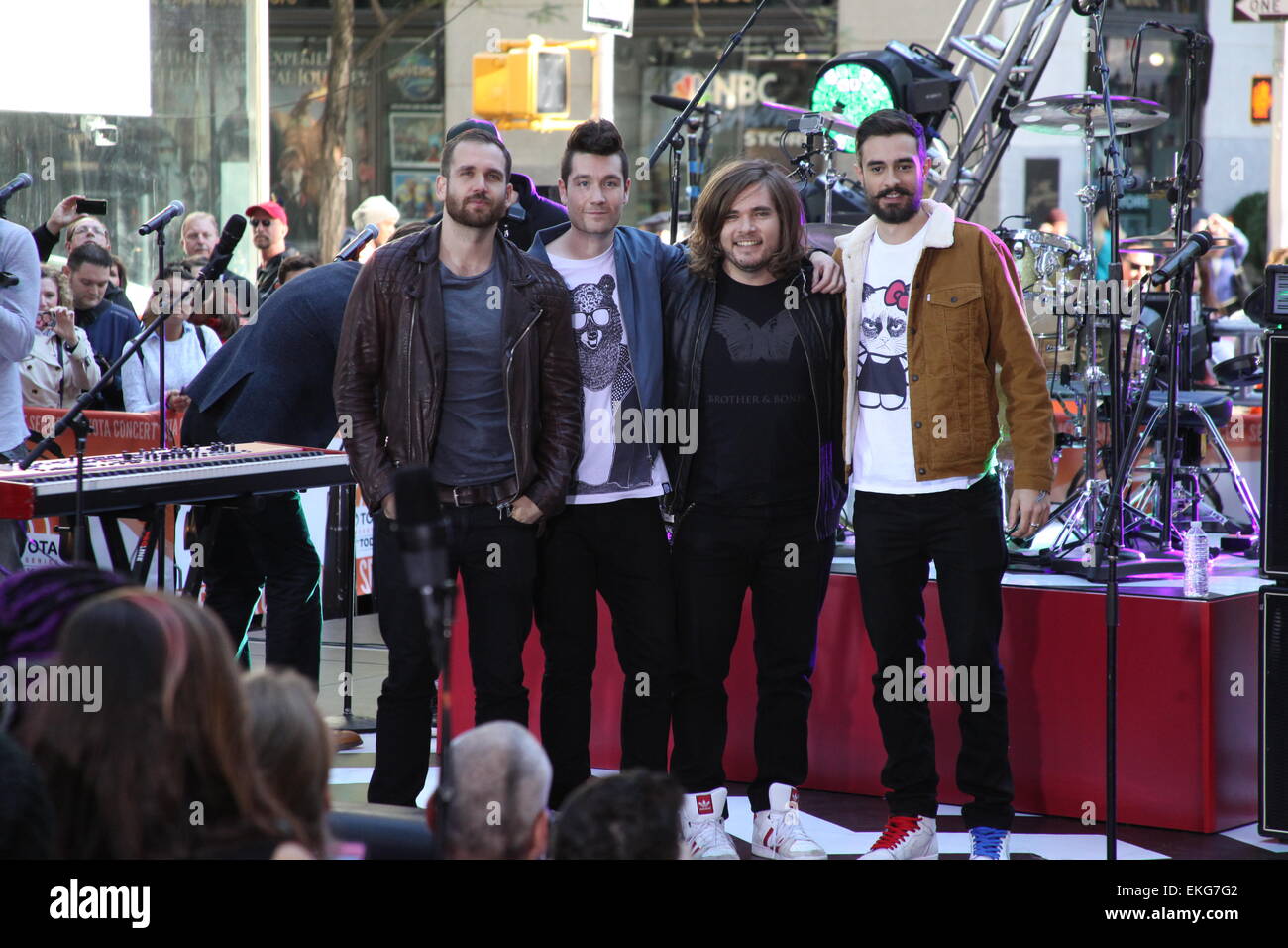 Bastille performing live on the 'Today' show as part of NBC's Toyota ...