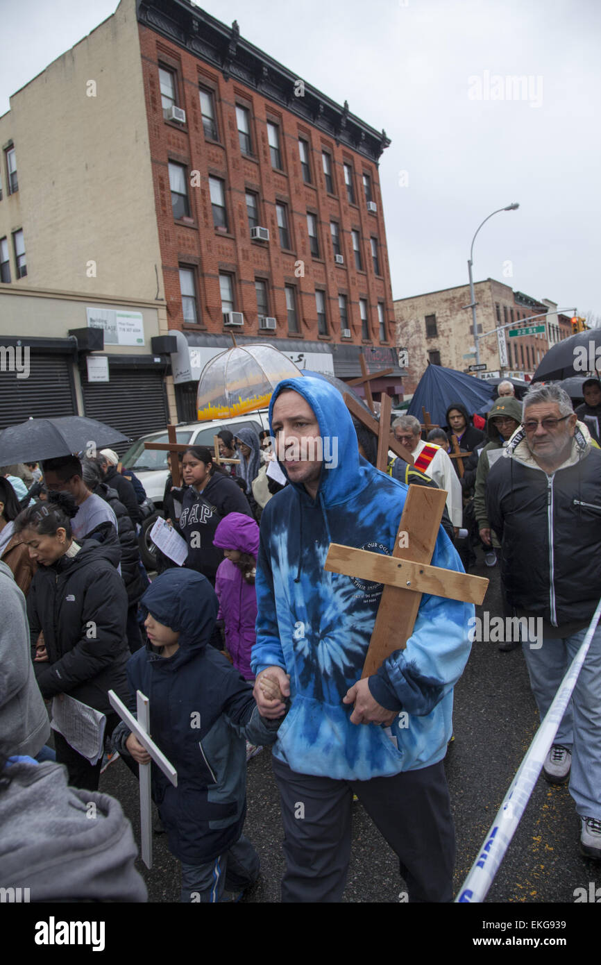 Good Friday procession of The Stations Of The Cross recited in English ...