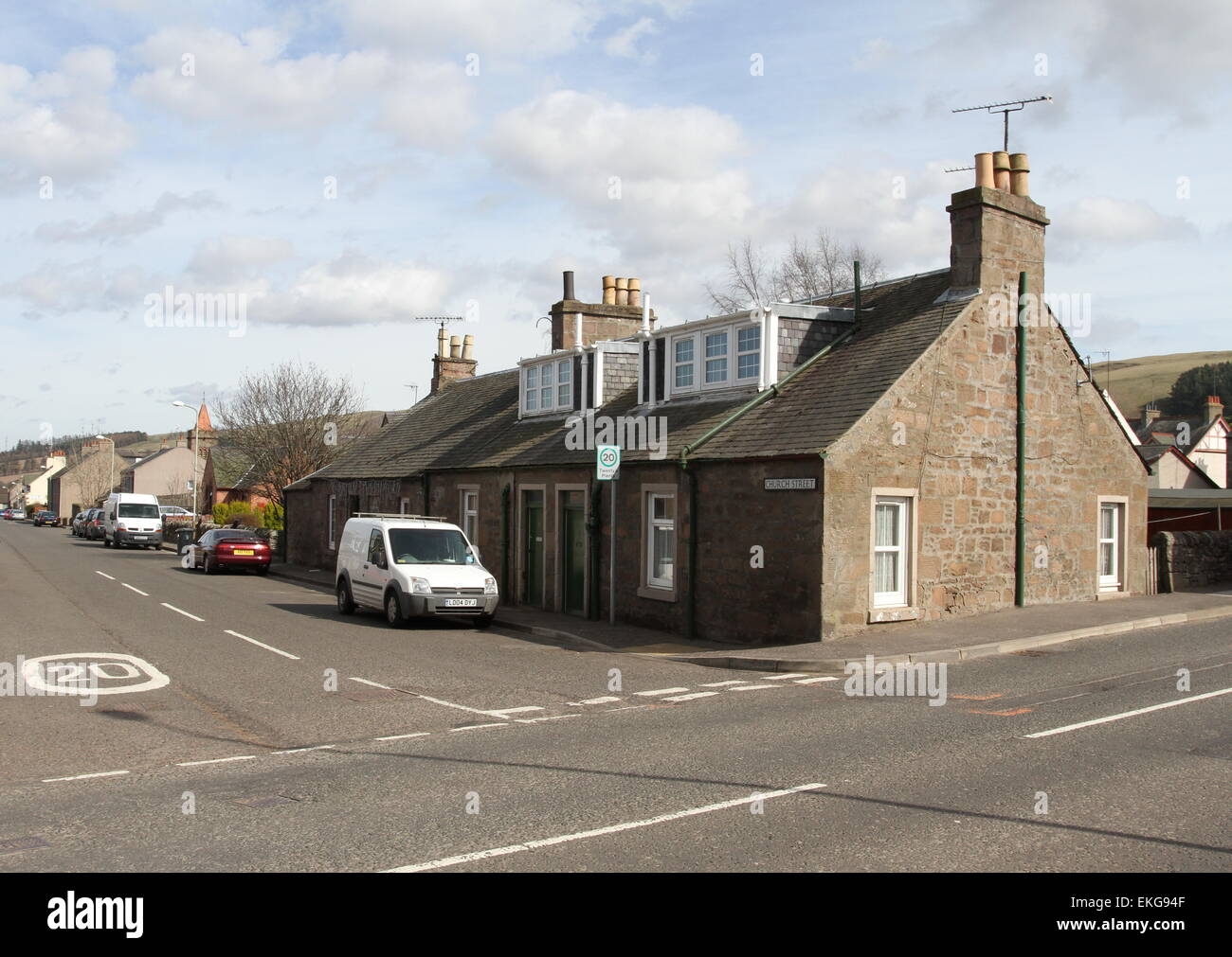 Newtyle street scene Angus Scotland April 2015 Stock Photo - Alamy