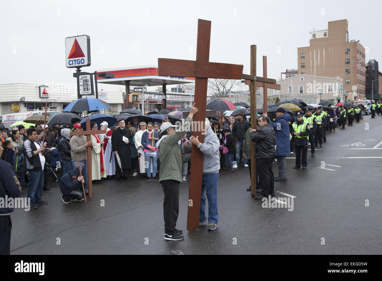 Good Friday procession of The Stations Of The Cross recited in English ...