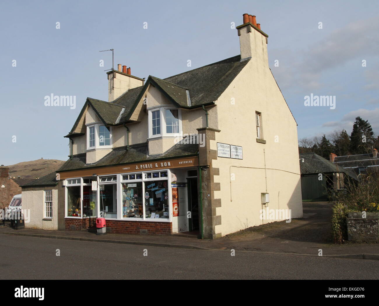 Butcher Newtyle Angus Scotland April 2015 Stock Photo - Alamy