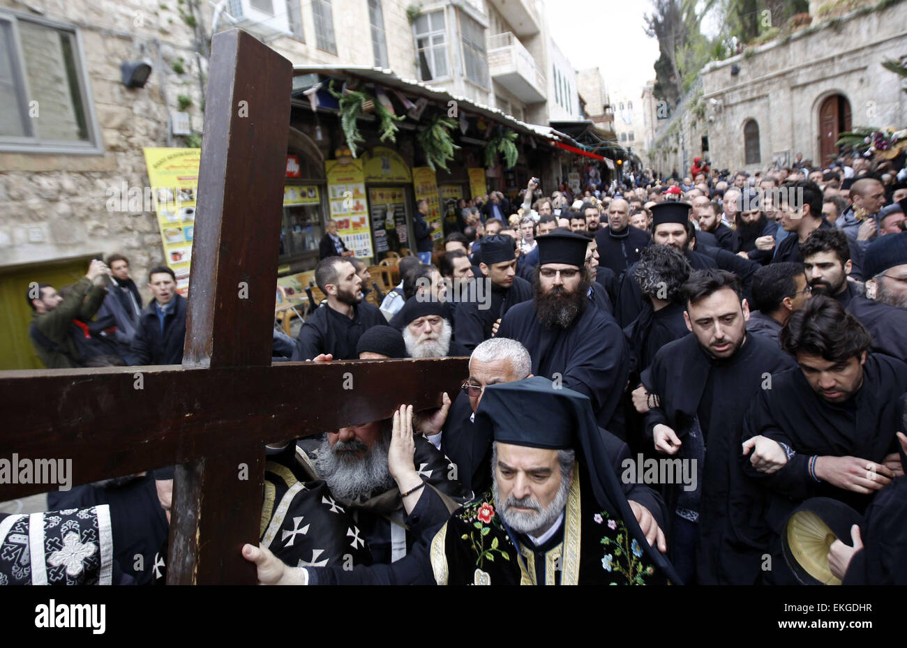 Jerusalem, Jerusalem, Palestinian Territory. 10th Apr, 2015. Orthodox ...
