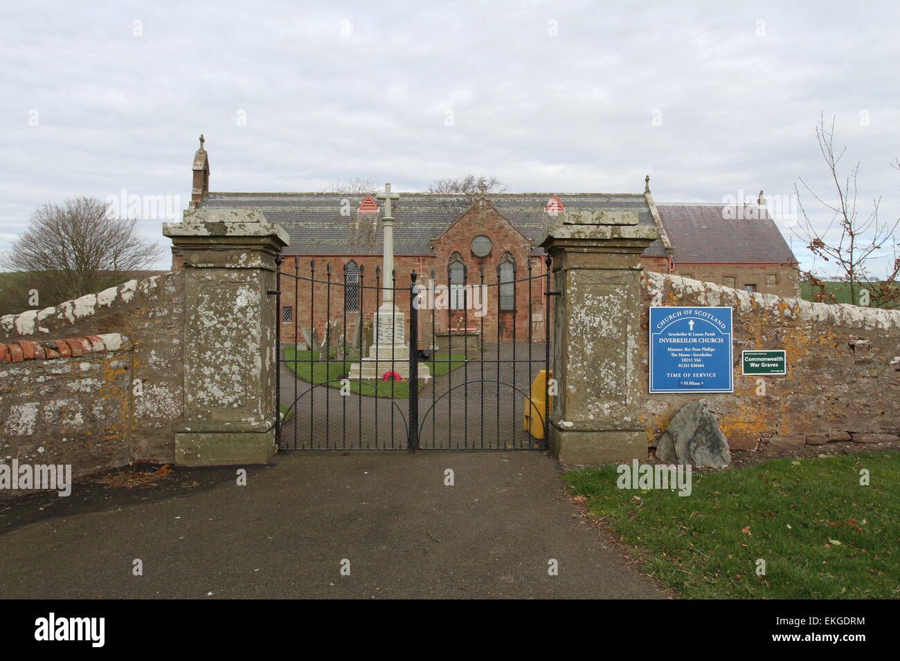 Inverkeilor Parish Church Scotland April 2015 Stock Photo - Alamy