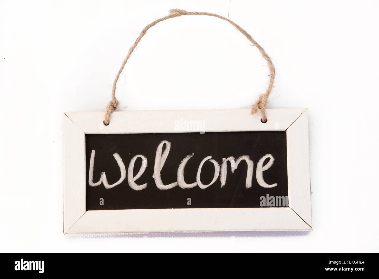 Chalkboard welcome message hi-res stock photography and images - Alamy