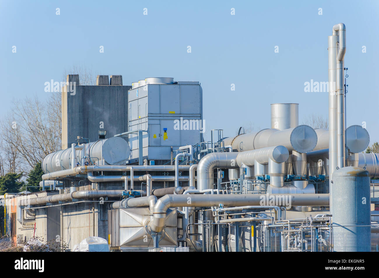 Series of tubes and containers of a chemical complex Stock Photo - Alamy