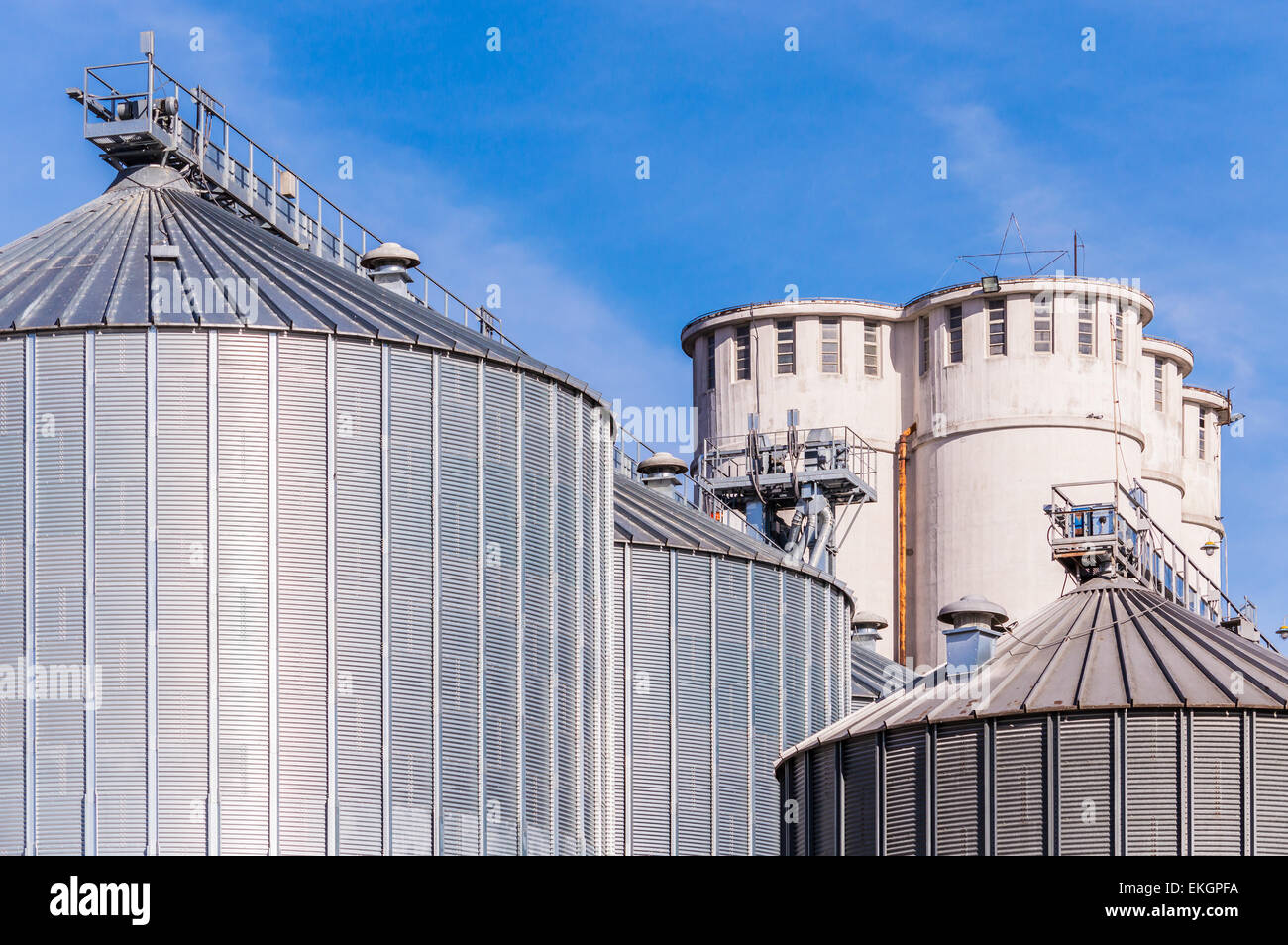 Storage facility cereals and production of biogas; silos and drying ...