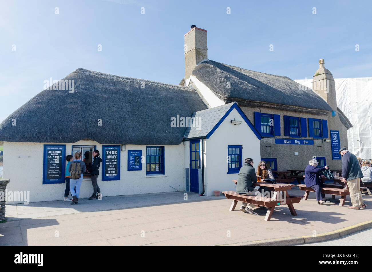The Start Bay Inn public house in Torcross, South Hams, Devon Stock ...