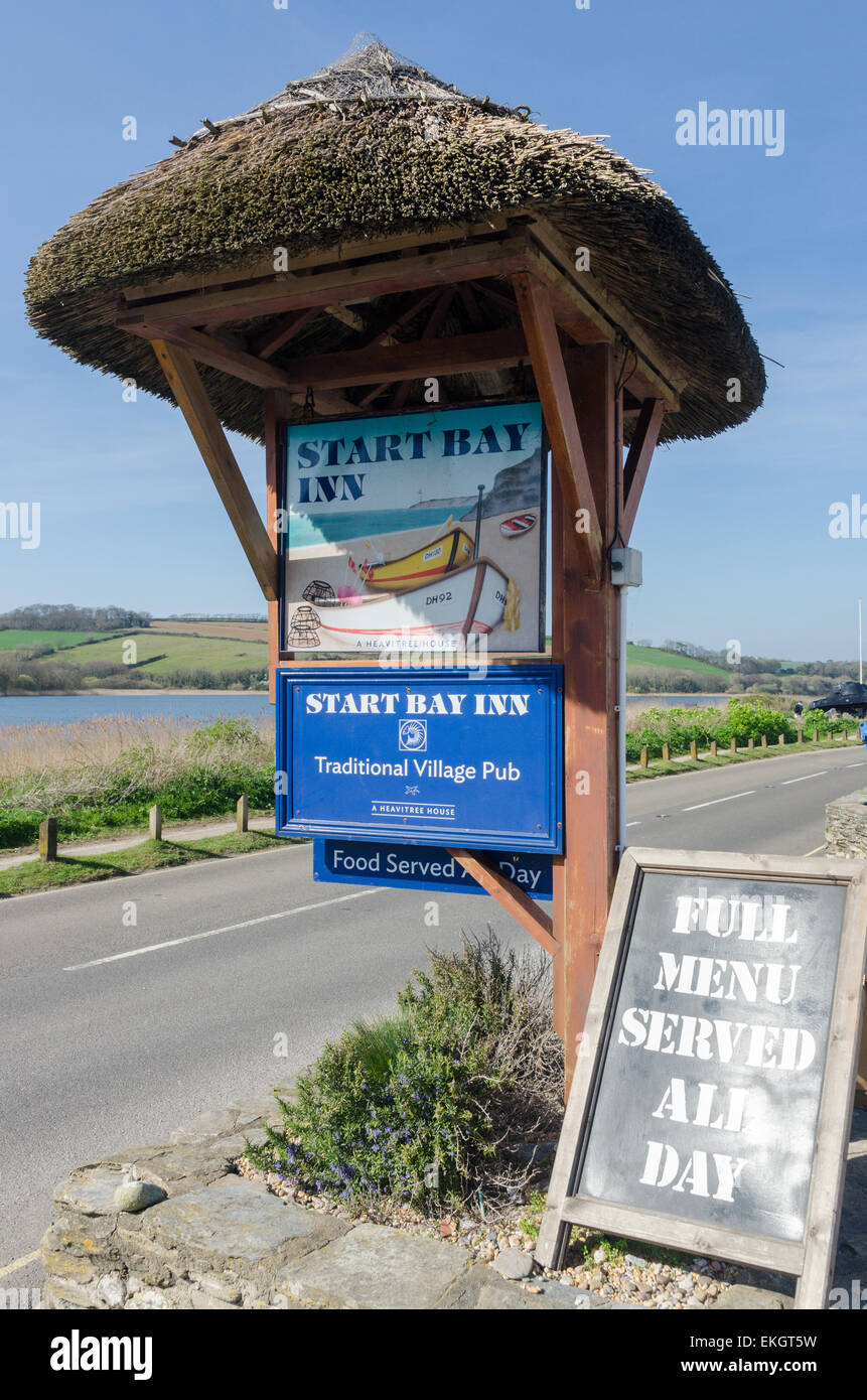 The Start Bay Inn public house in Torcross, South Hams, Devon Stock ...