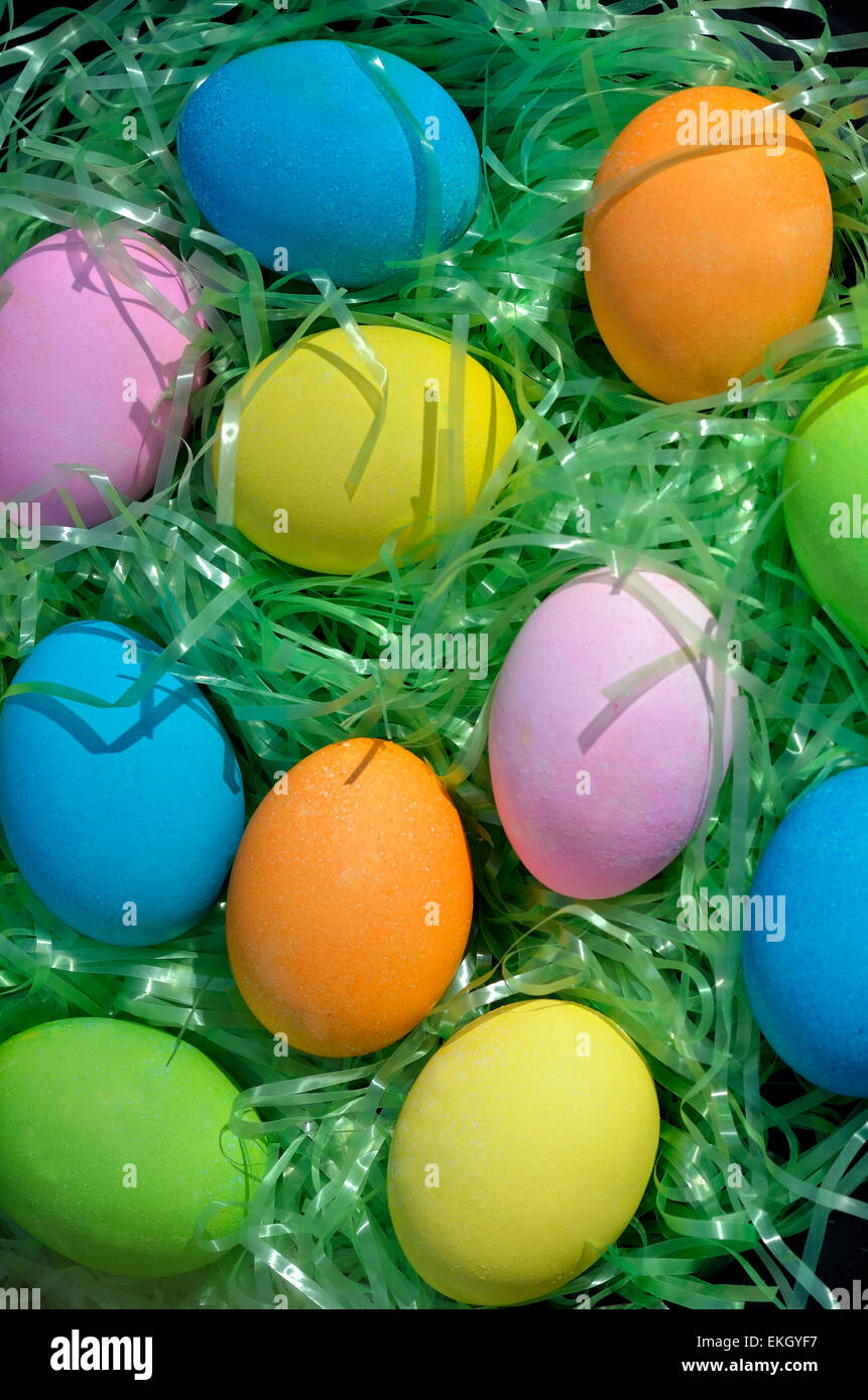 Colored Easter Eggs Stock Photo - Alamy