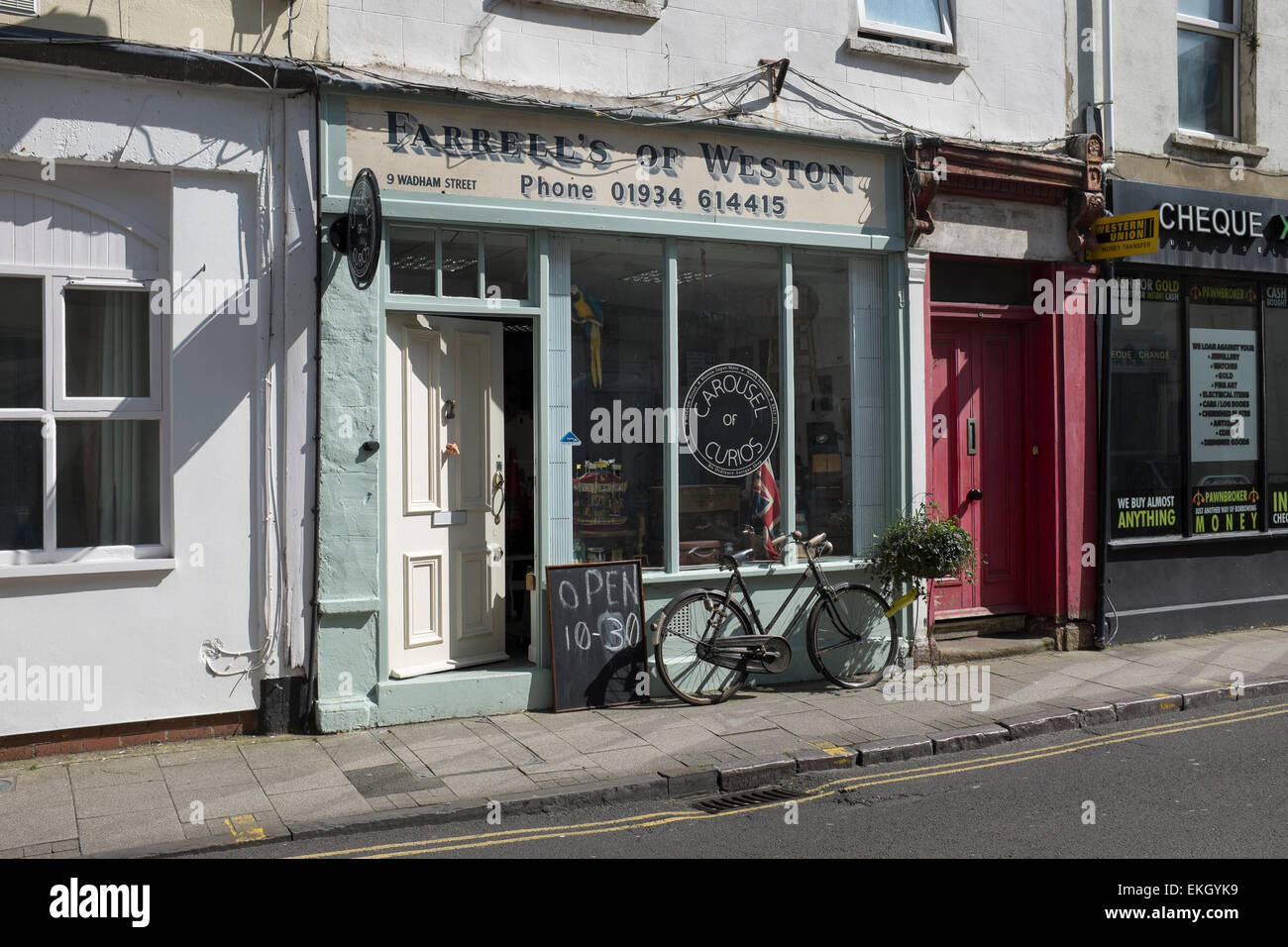 Carousel of Curios Antique Shop Wadham Street Weston Super Mare Stock ...