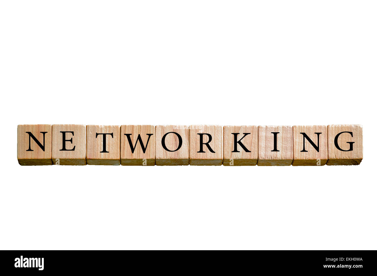 Word NETWORKING. Wooden small cubes with letters isolated on white ...