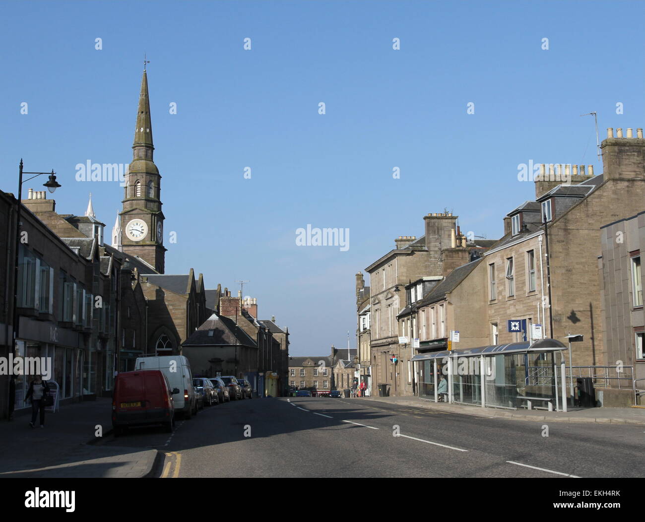 Forfar street scene Scotland April 2015 Stock Photo - Alamy