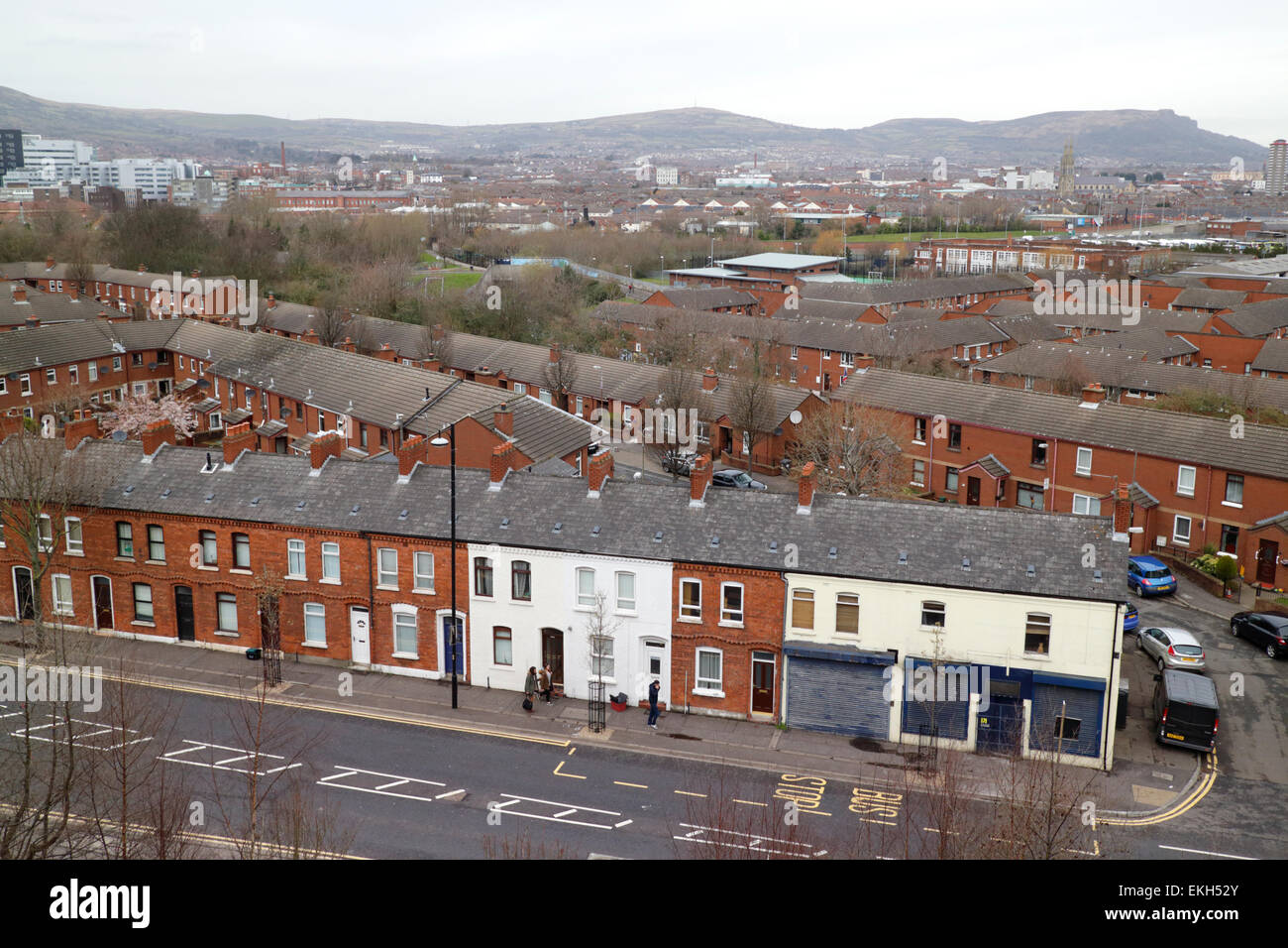 view over old village area of south belfast northern ireland Stock ...