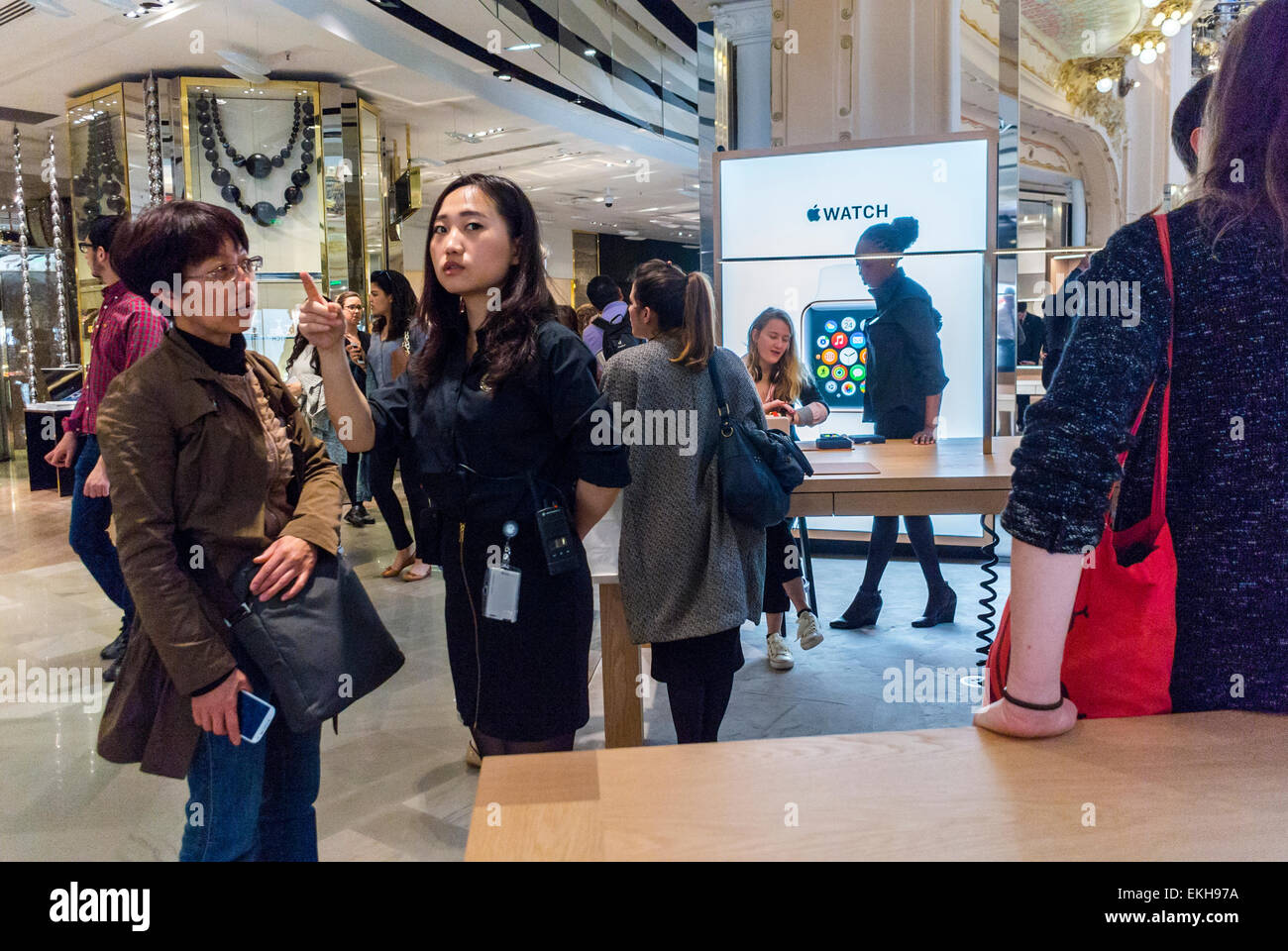 Paris, France. New Apple Corp. Store Opens in French Department Store ...