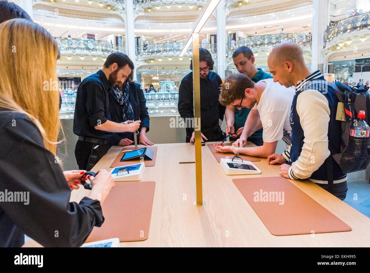 Paris, France. Apple Corp. Store Opens in French Department Store ...
