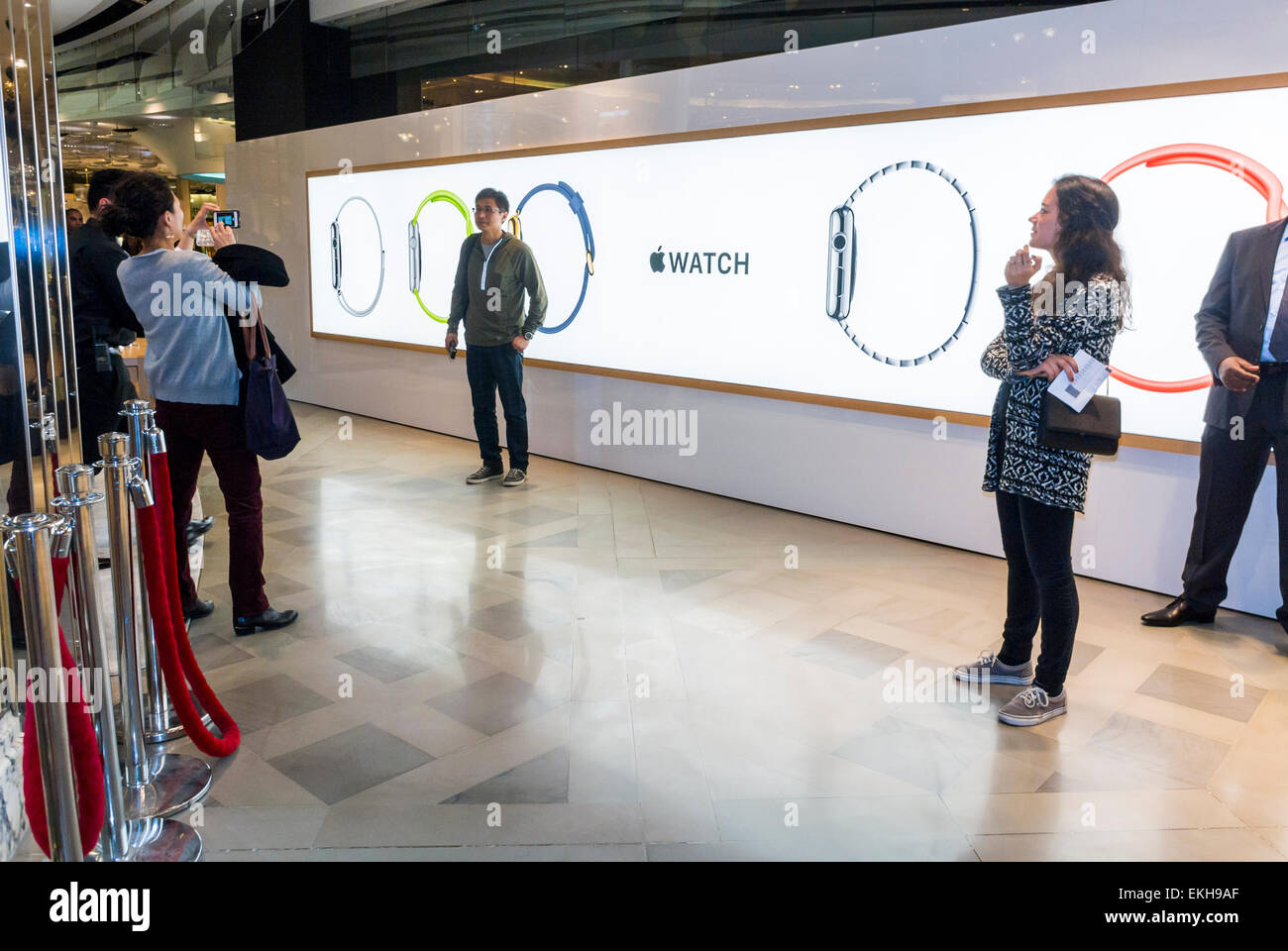 Paris, France. Apple Corp. Store Opens in French Department Store ...