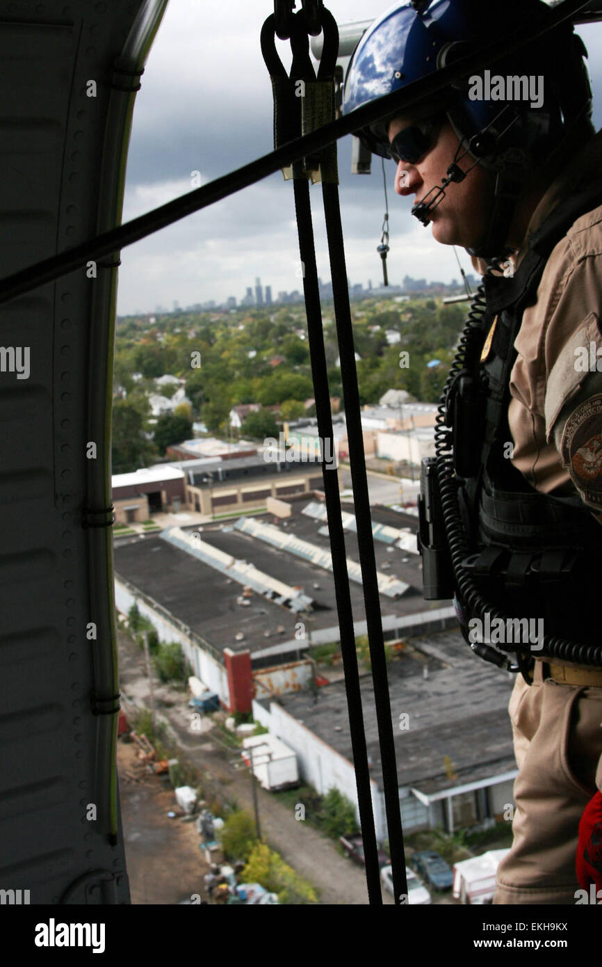 CBP Air Officer monitors operations as a Special Response Team (SRT) is ...