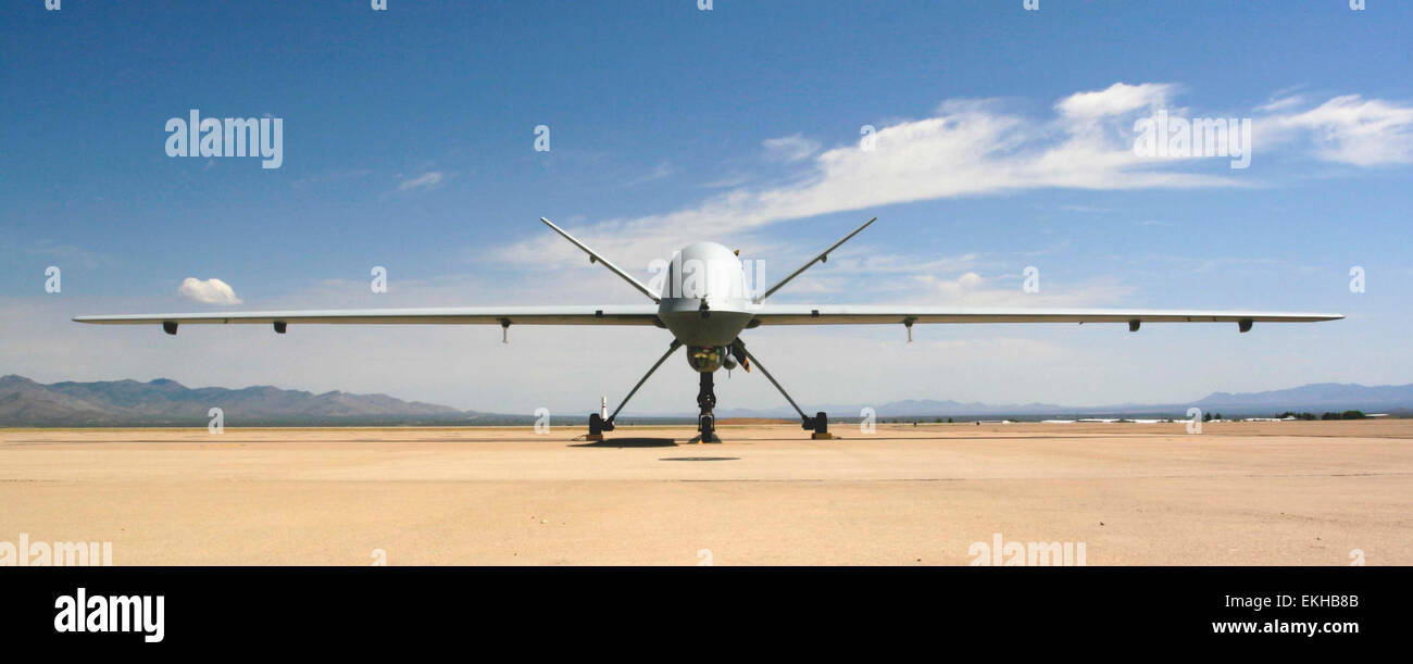 A U.S. Customs and Border Protection Unmanned Aircraft System (UAS) is ...