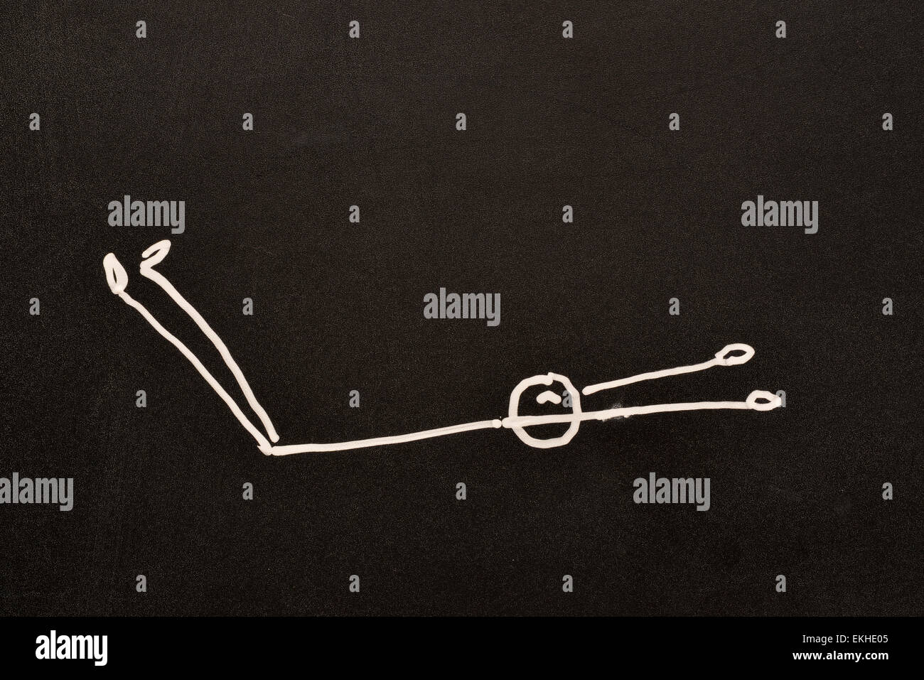 yoga Leg Raises pose on blackboard Stock Photo - Alamy