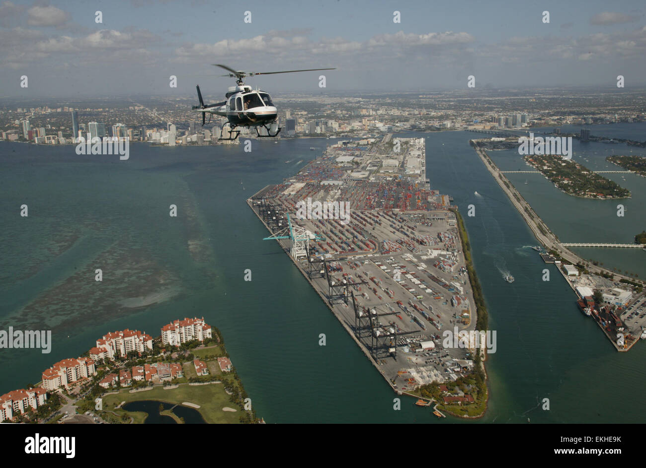An AStar helicopter from CBP's Air and Marine Operations is seen in ...