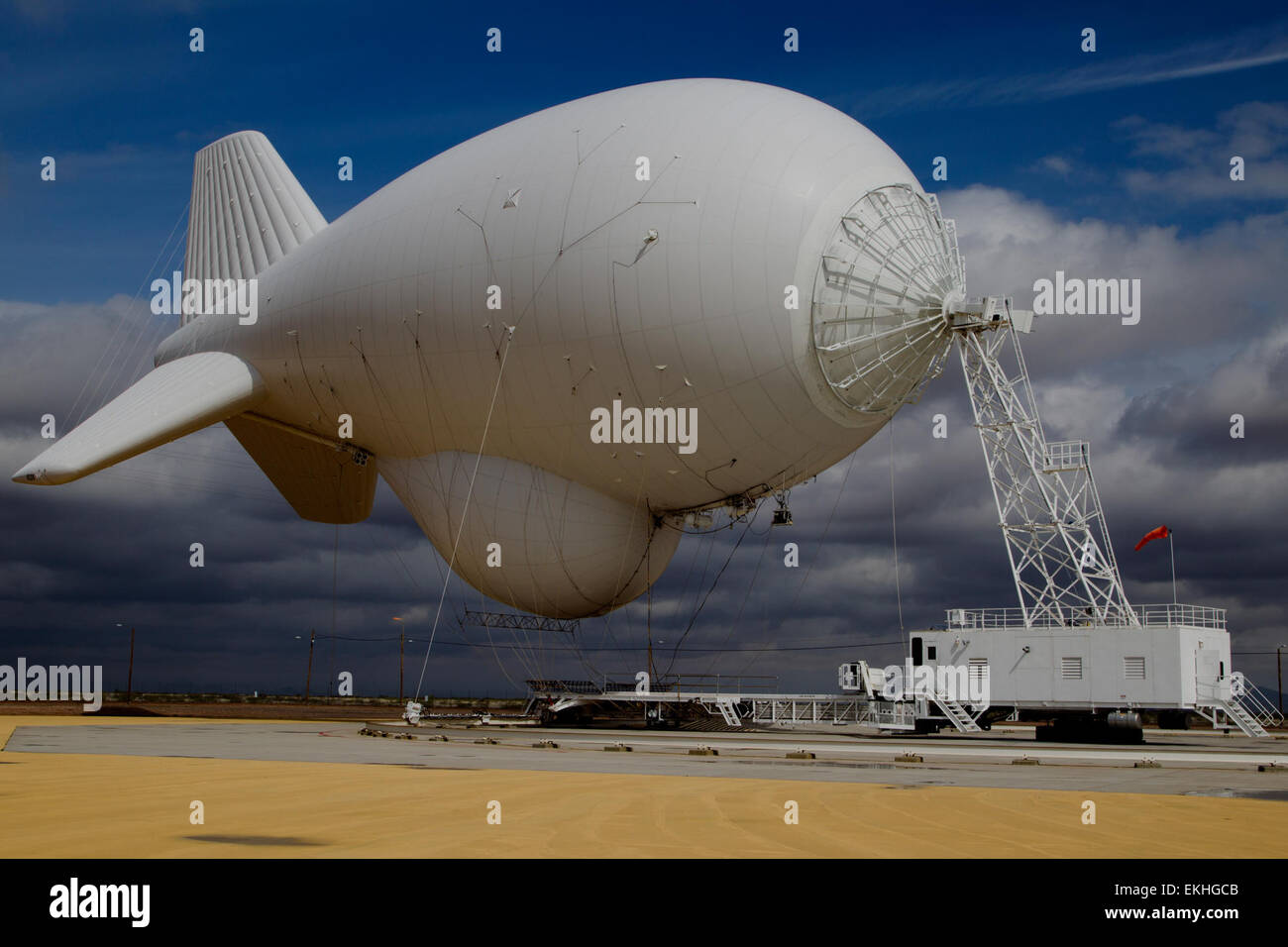 The Tethered Aerostat Radar System (TARS) is deployed by U.S. Customs ...