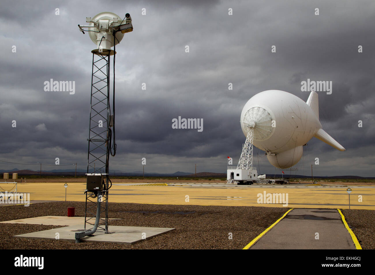 The Tethered Aerostat Radar System (TARS), used by U.S. Customs and ...