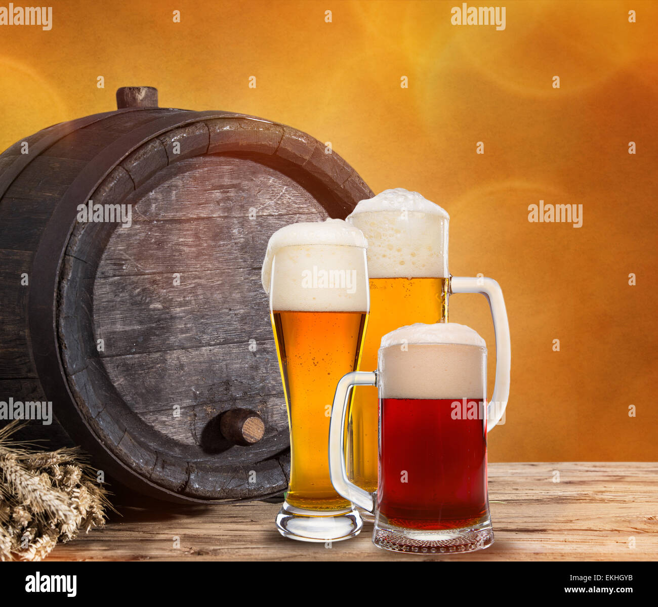 Still Life with a draft beer by the glass Stock Photo - Alamy