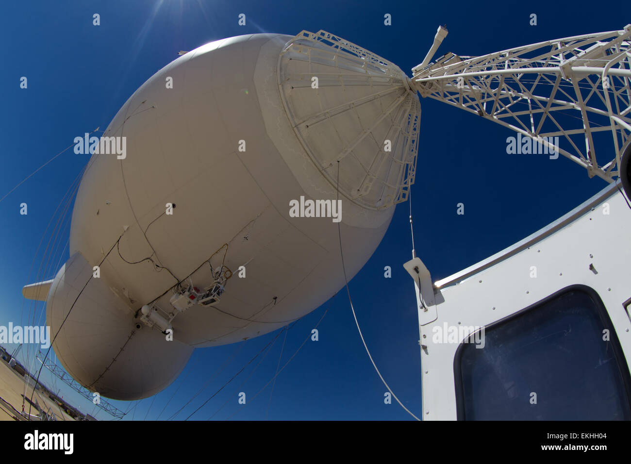 The Tethered Aerostat Radar System (TARS) operated by CBP in Yuma ...